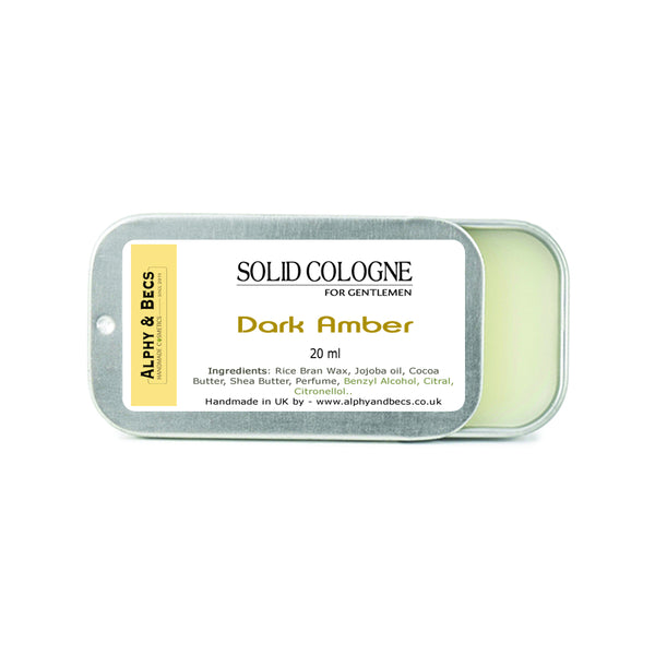 Solid Cologne For Men - Dark Amber - 20ml – Alphy & Becs